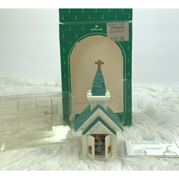 Hallmark | Holiday | Vintage Hallmark Village Church Lighted Ornament ...